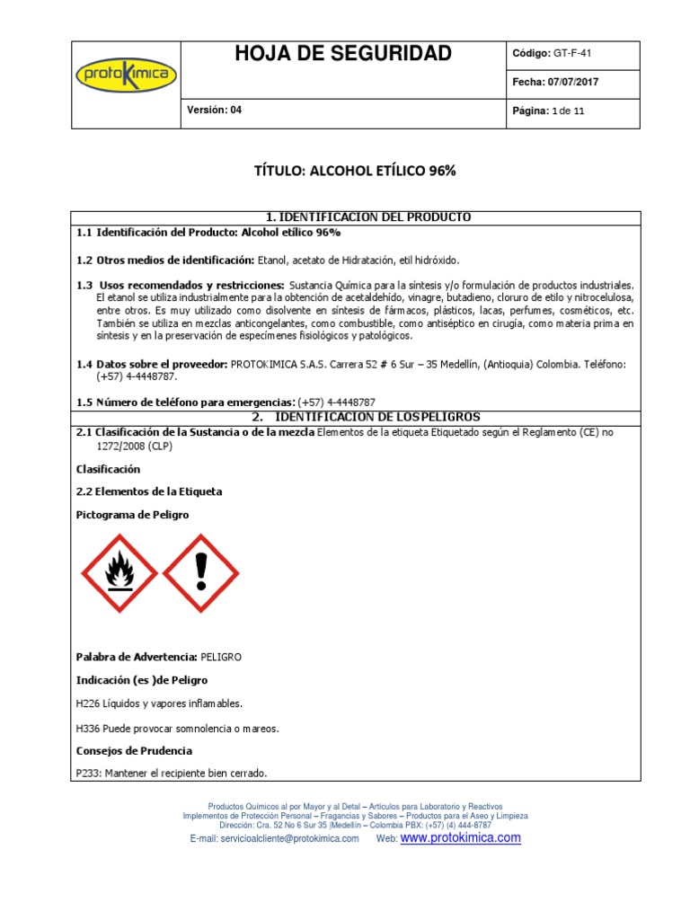 Alcohol Etílico Fin | PDF | Oxígeno | Etanol