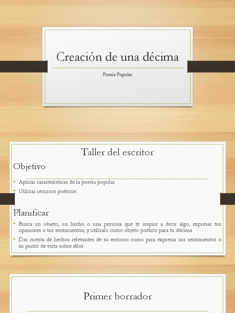 Cómo crear una décima poética | PDF | Poesía | Ficción general