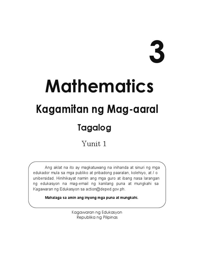 Mathematics 3 LM Tagalog - Final | PDF