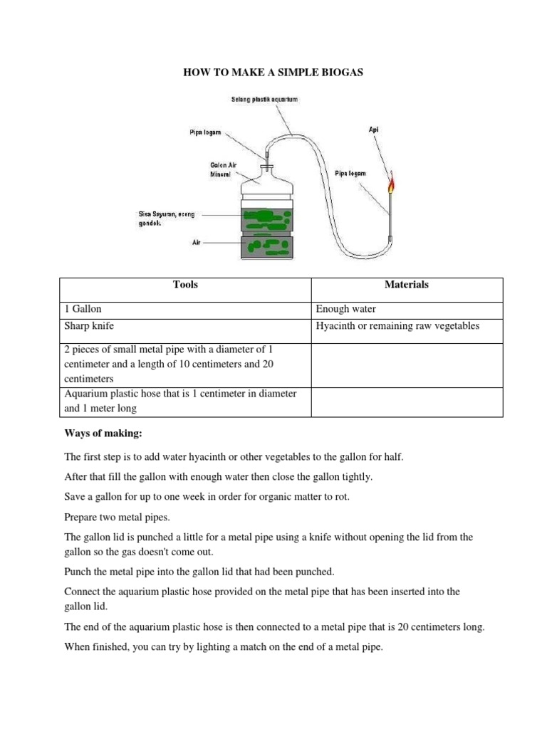 DIY Biogas for Beginners | PDF | Home & Garden