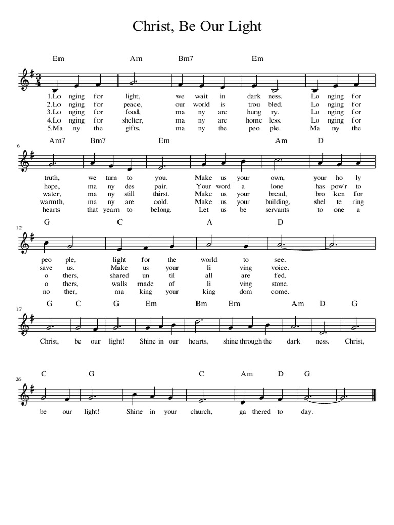 Christ Be Our Light Pdf