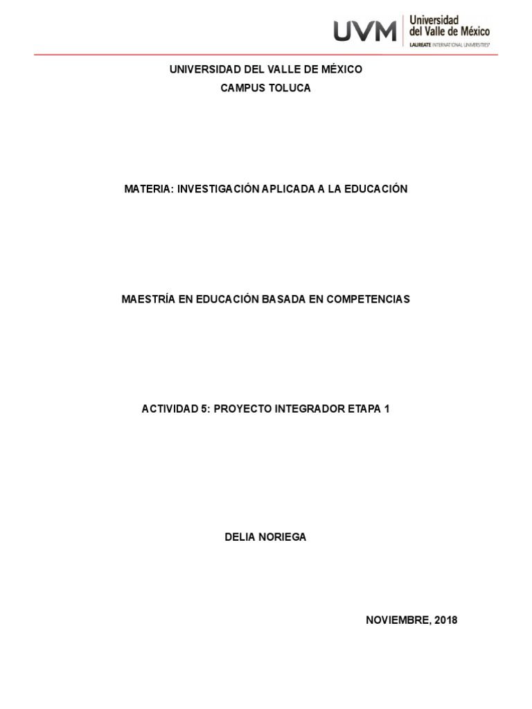 Proyecto Integrador Etapa 1 | PDF | Investigación cualitativa ...