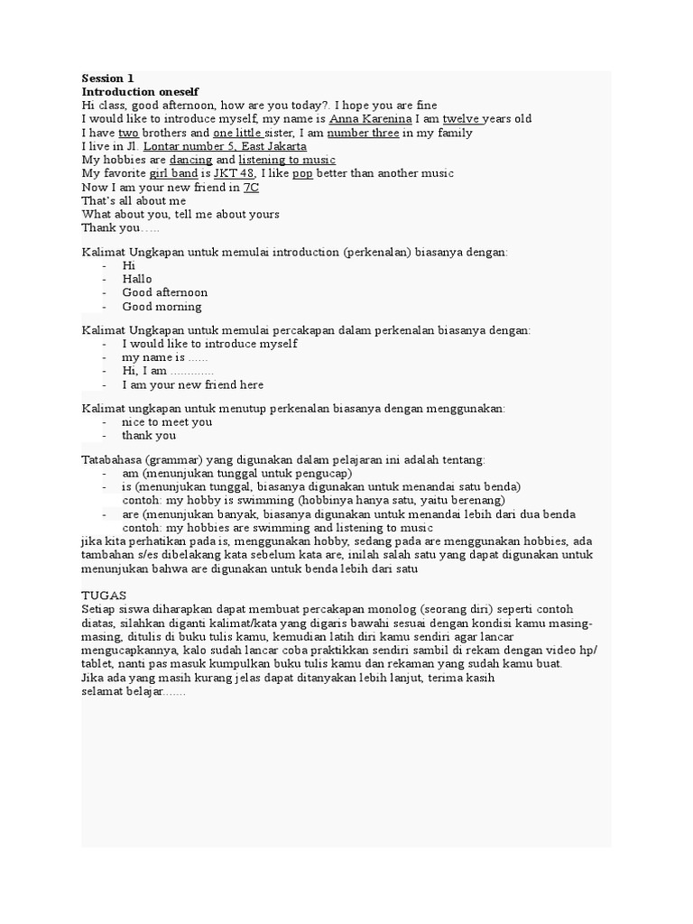 Self Introduction | PDF