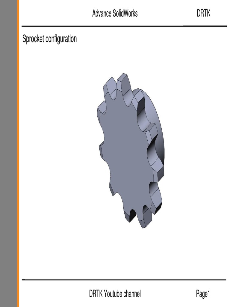 How To Create Sprocket With Excel Table SOLIDWORKS Tutorials - Crear en SolidWorks Un PIÑON ...