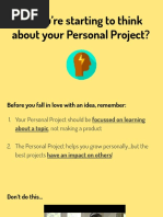 IB Personal Project Ideas 1 | PDF