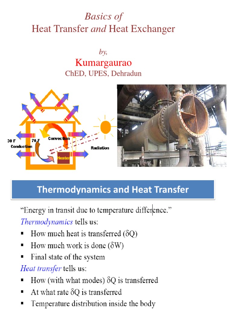 Basics of Heat Transfer | PDF | Heat Transfer | Thermal Conduction
