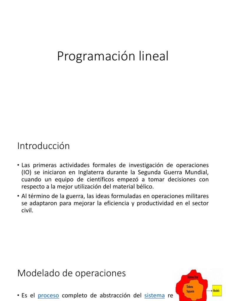 Programación Lineal | PDF | Modelo matemático | Ecuaciones