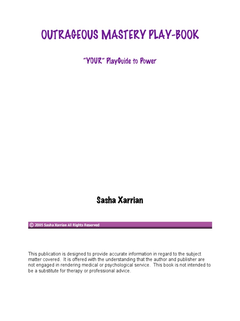 Outrageous Mastery Play Book | PDF | Prayer | Faith