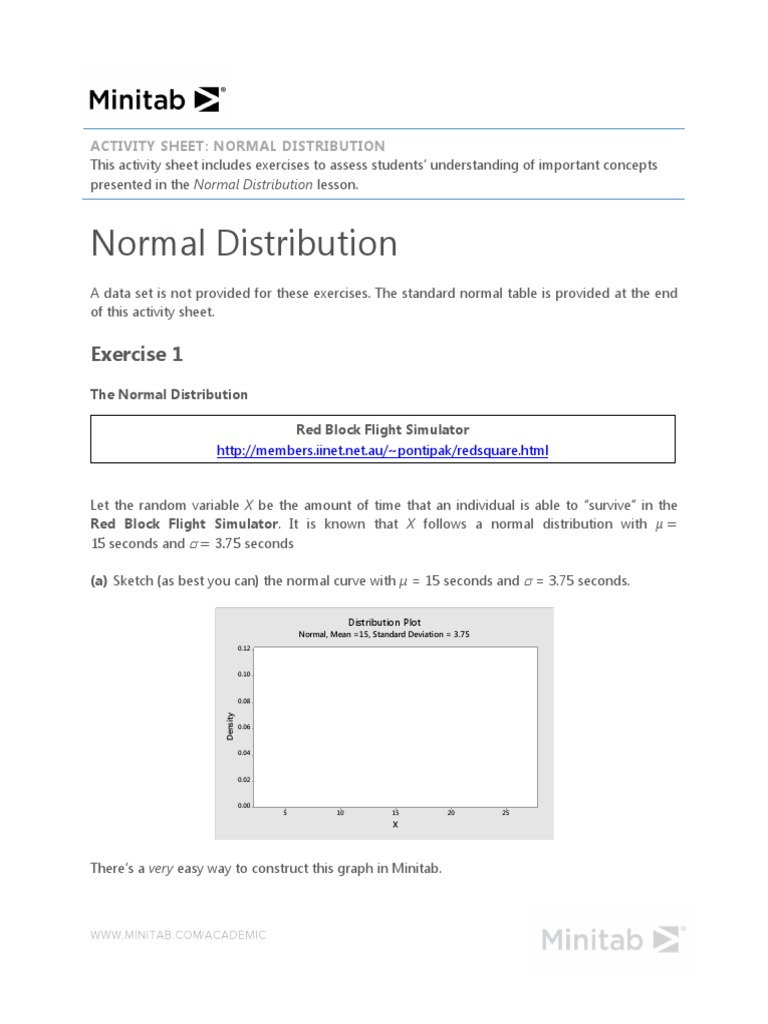 Minitab | PDF | Normal Distribution | Standard Deviation