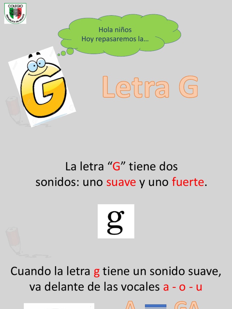 Letra G | PDF | Estudios de idiomas extranjeros
