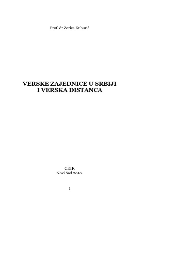Vjer Zaj U SRB - ZK | PDF