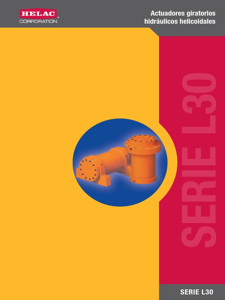 Catálogo Actuadores Hidráulicos Rotatorios HELAC L30 | PDF | Engranaje ...