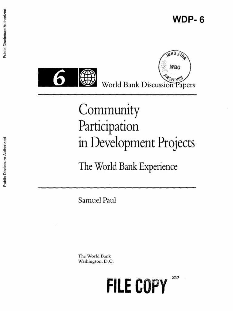Community Participation in Development Projects | PDF | Development ...
