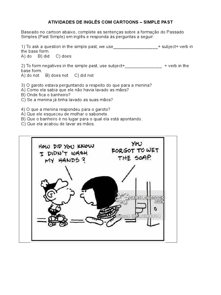Cartoons Com Simple Past