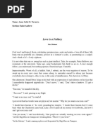 Love Is A Fallacy by Max Schulman | PDF | Logic | Fallacy