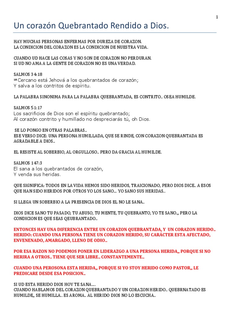 Un Corazón Quebrantado Rendido A Dios | PDF | Dios | Religión y creencia