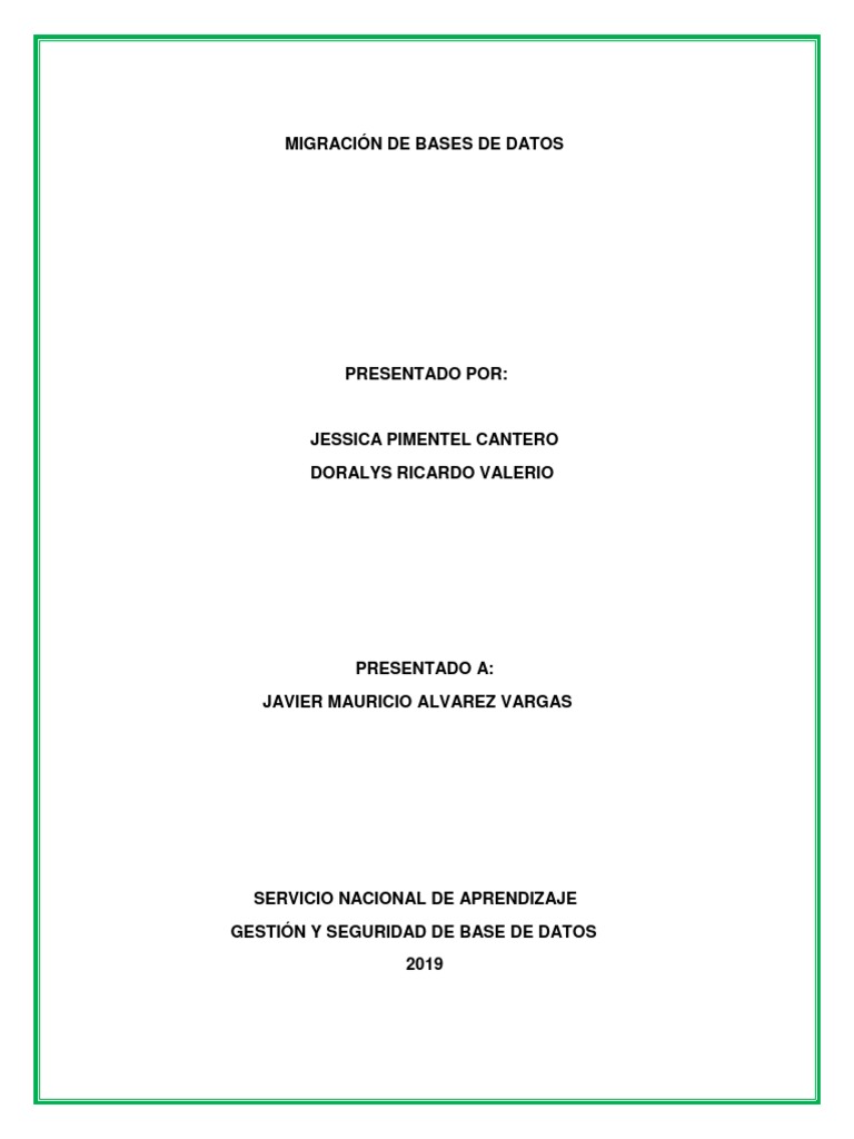 AA5-Ev3-Migración de Bases de Datos PDF | PDF | Postgre Sql | Servidor SQL de Microsoft
