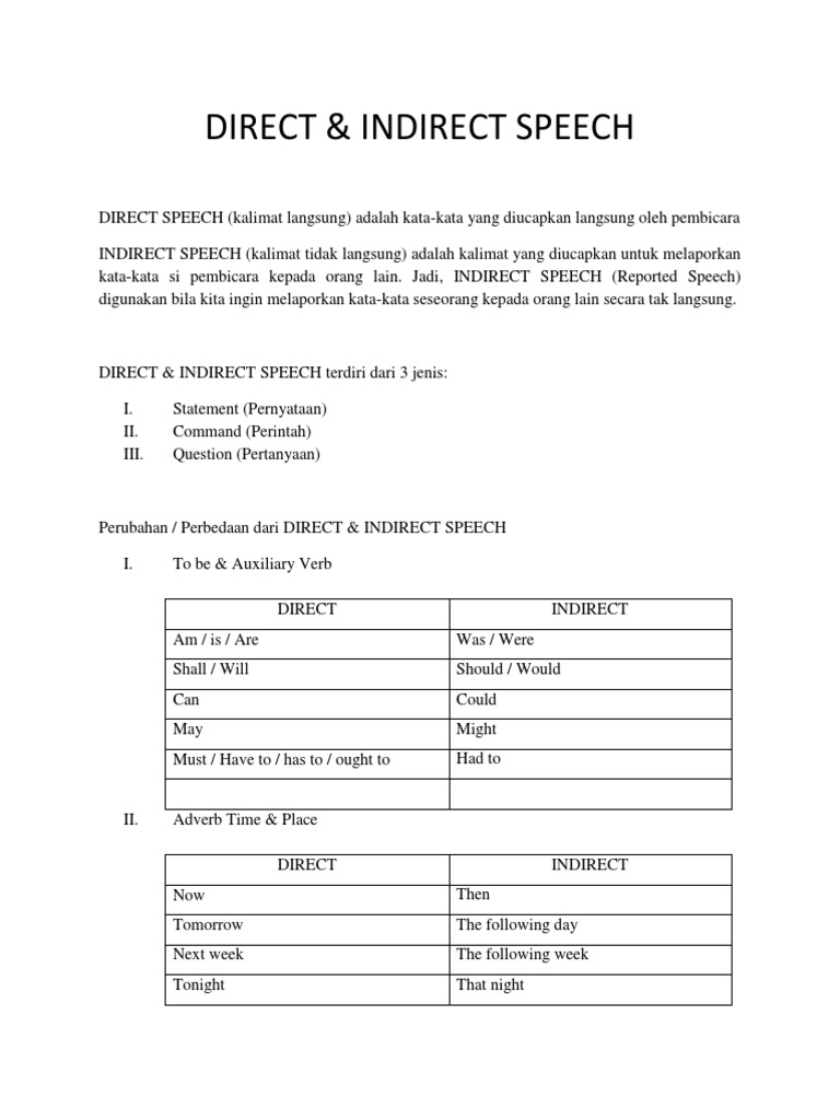 Direct & Indirect Speech | PDF | Semantic Units | Semiotics