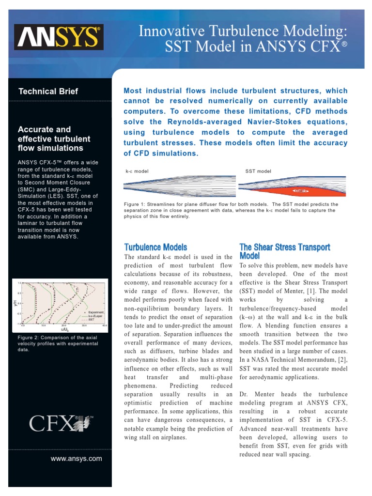 Ansys CFX SST PDF | PDF | Computational Fluid Dynamics | Turbulence