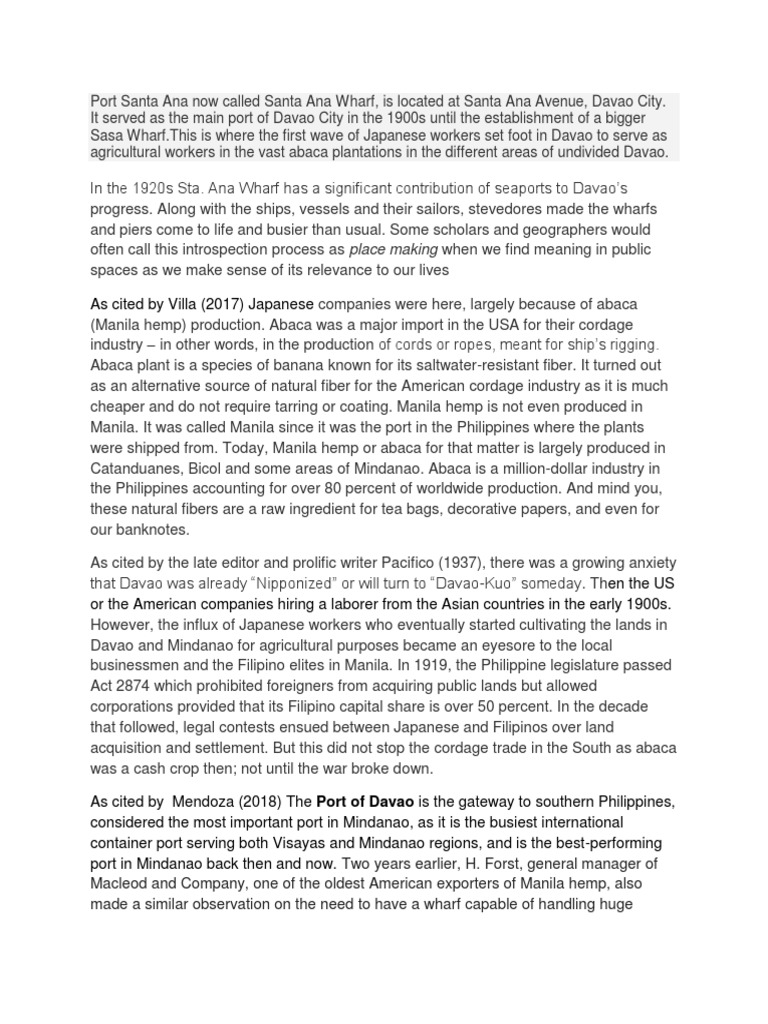 Port Santa Ana Now Called Santa Ana Wharf | PDF | Economies | Transport