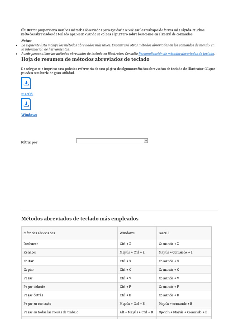 Comandos Illustrator | PDF | Point and Click | Ventana (informática)
