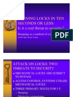 Intro To Lockpicking and Key Bumping WW | PDF | Lock (Security Device) | Security Engineering