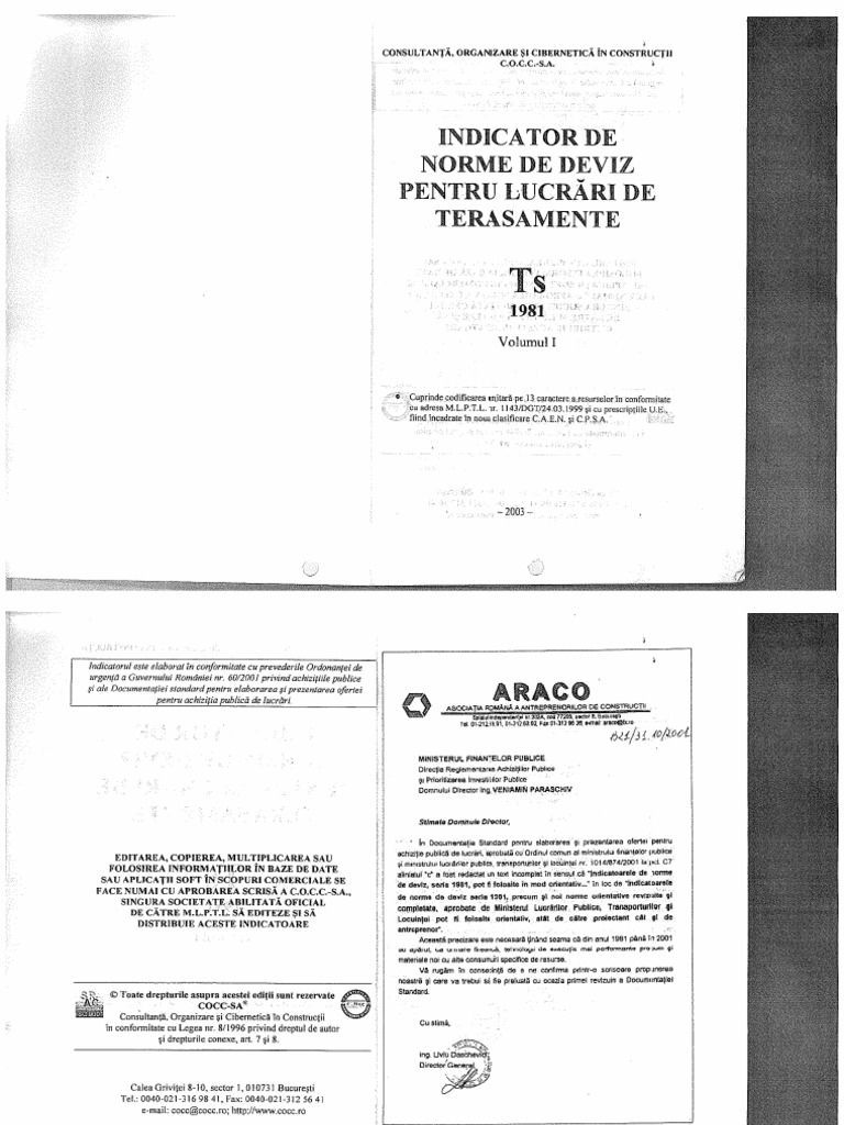 Dokumen - Tips - Ts Indicator de Norme de Deviz Pentru Lucrari de Terasamente Vol I Ts 1981 PDF ...
