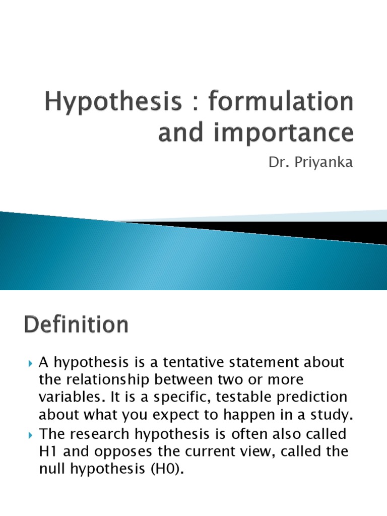 Hypothesis | PDF | Statistical Significance | P Value