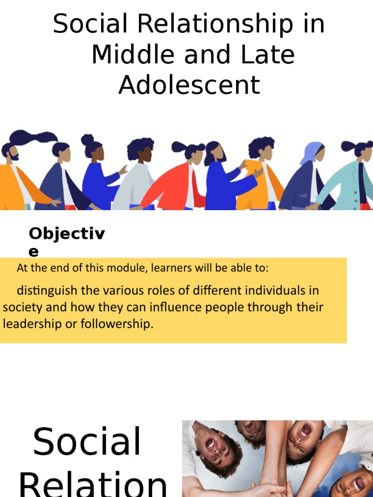 Social Relationships in Middle and Late Adolescent | PDF | Adolescence ...