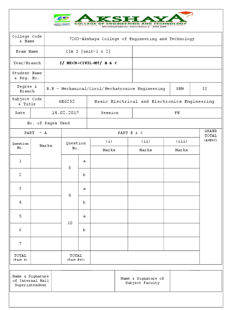 BEEE Mech A & C | PDF | Electric Motor | Electronic Circuits