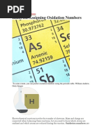 Oxidation Number Chart of All Elements | PDF | Redox | Chlorine