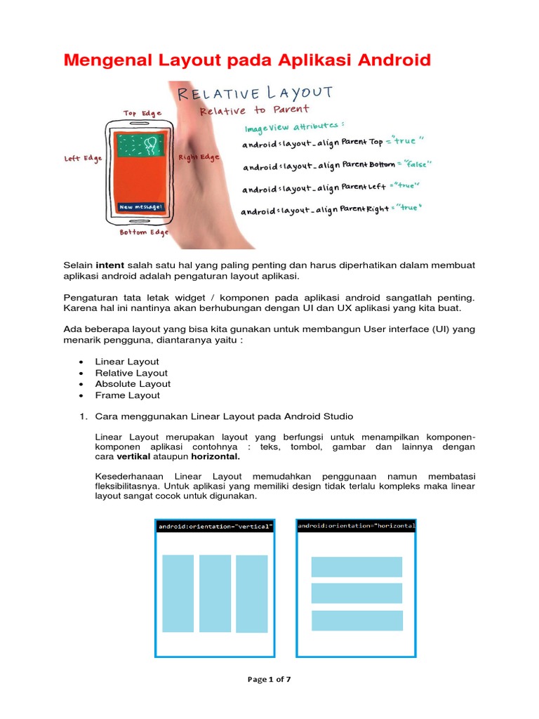 Mengenal Layout Pada Aplikasi Android PDF | PDF | Komputer