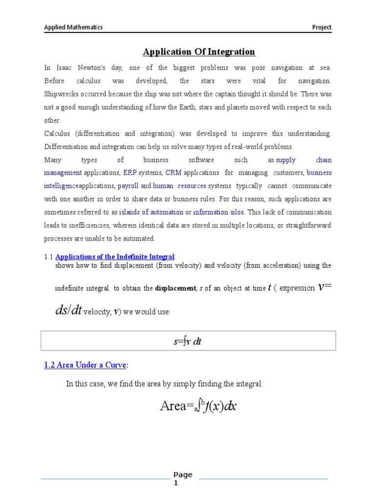 Application of Integration | PDF | Integrated Circuit | Volume