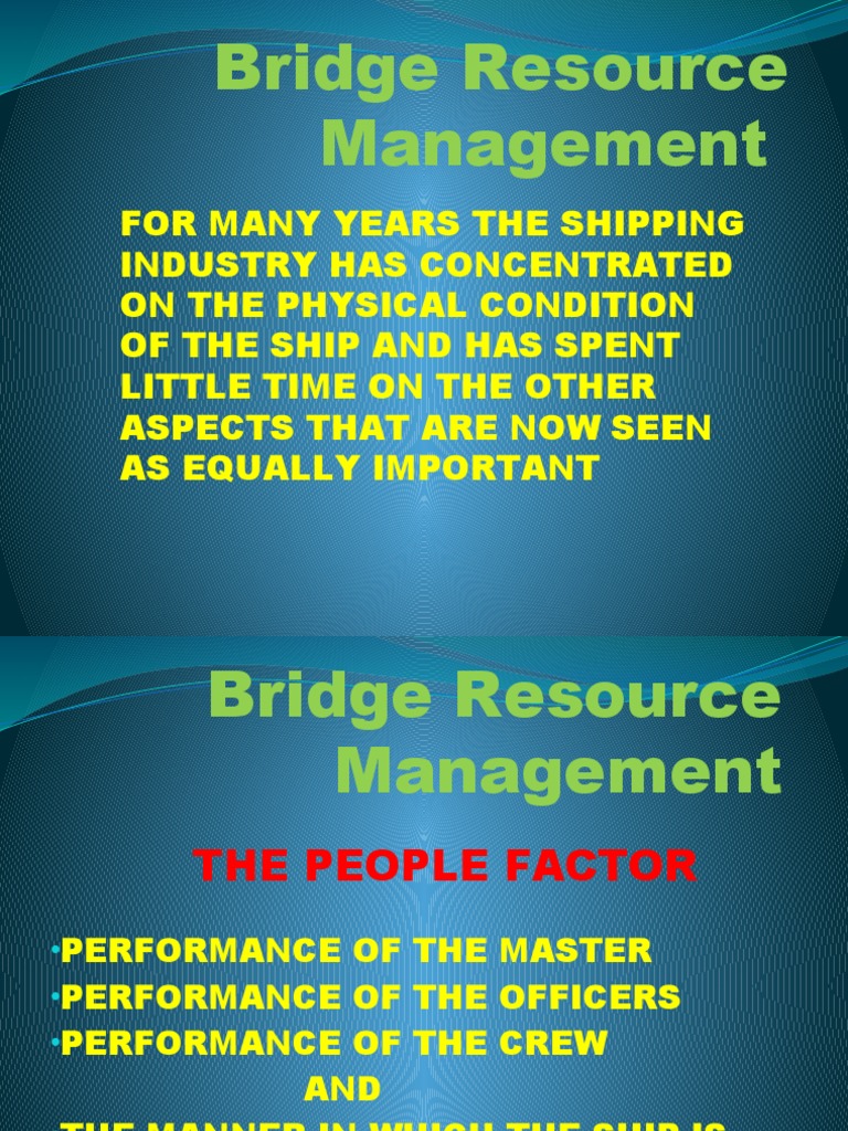 Bridge Resource Management Overview | PDF