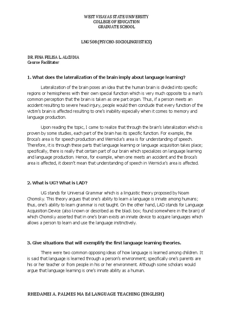 What Does The Lateralization of The Brain Imply About Language Learning ...