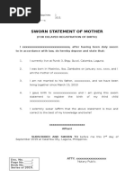 Sample Sworn Statement Template | PDF | Government Information | Government