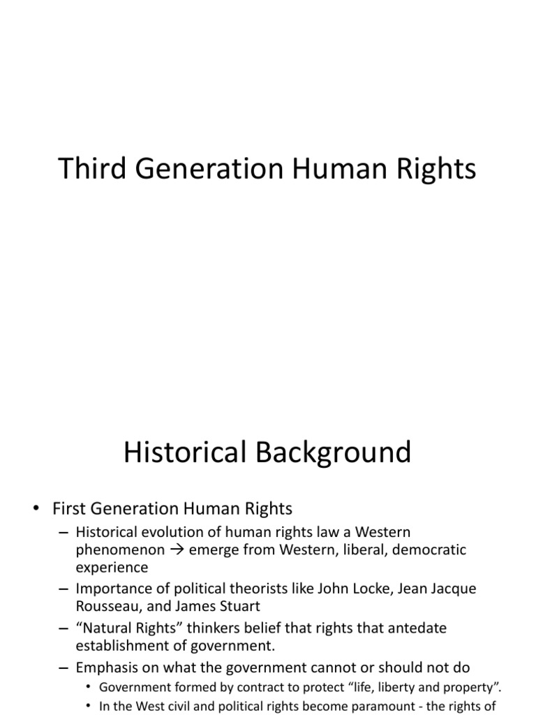 Third Generation Human Rights | PDF | International Development ...