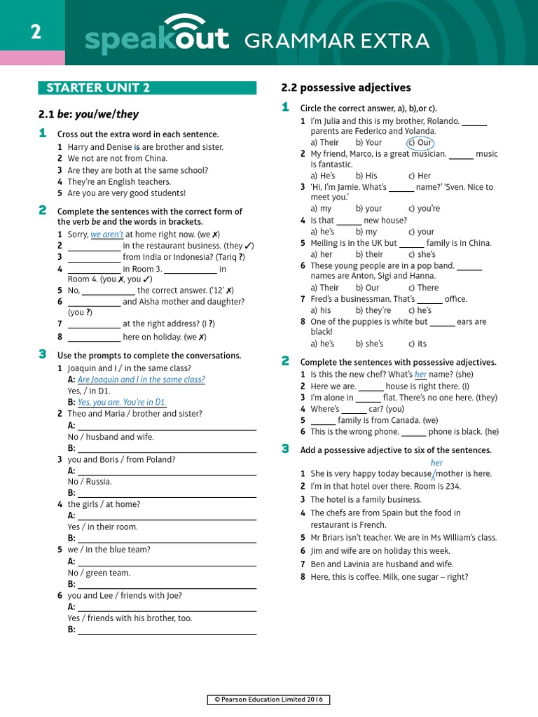 Speakout Grammar Extra Starter Unit 2.pdf | Foods