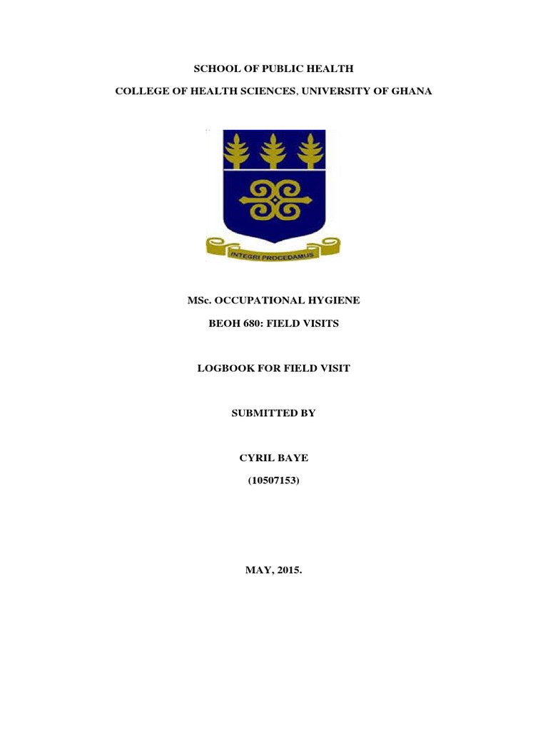 MSc Occupational Hygiene Field Visit Logbook | PDF