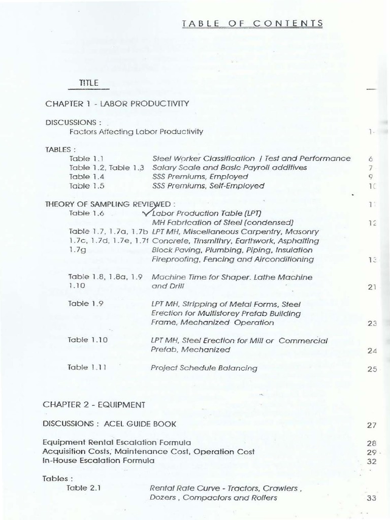 Estimating Labor Productivity Manhours PDF | PDF | Salary | Tile