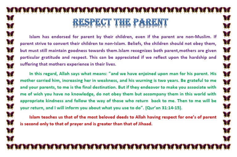 Respect The Parent | PDF | Wellness | Lifestyle