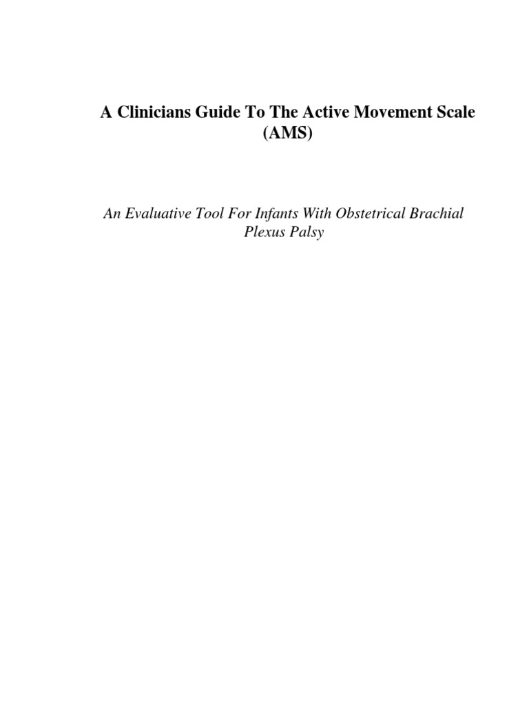 A Clinicians Guide To The Active Movement Scale (AMS) | PDF ...