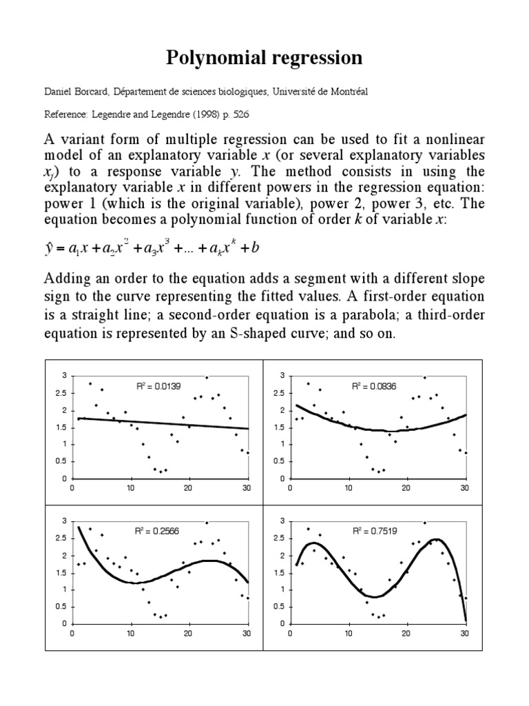Polynomial Regression: y A X + A X X X | PDF | Linear Trend Estimation | Regression Analysis