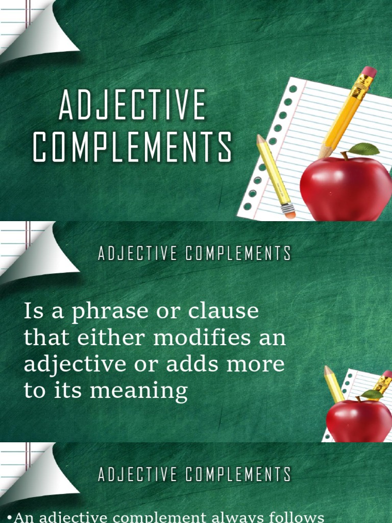 Adjective Complements | PDF