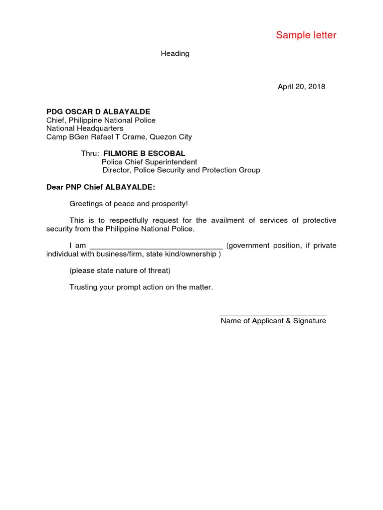 Sample Letter Request PDF | PDF