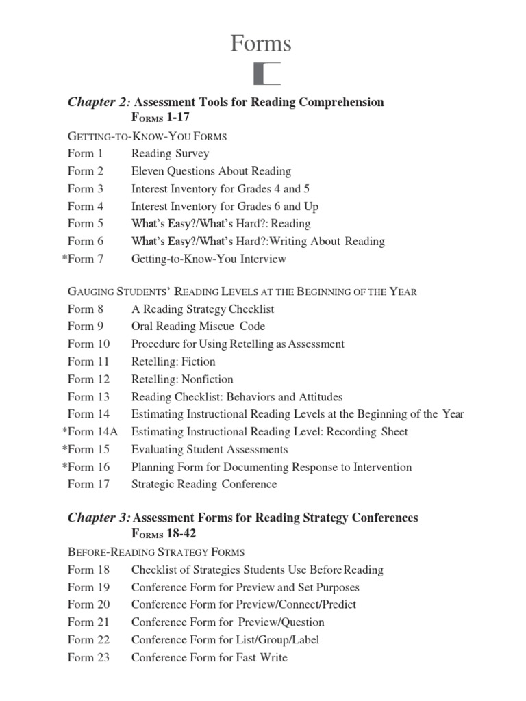 Assessments For Differentiating Reading Instruction | PDF | Reading Comprehension | Human ...