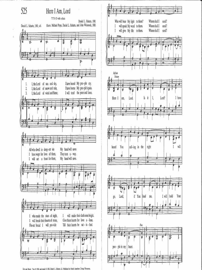 Here I Am Lord - Dan Schutte PDF | PDF