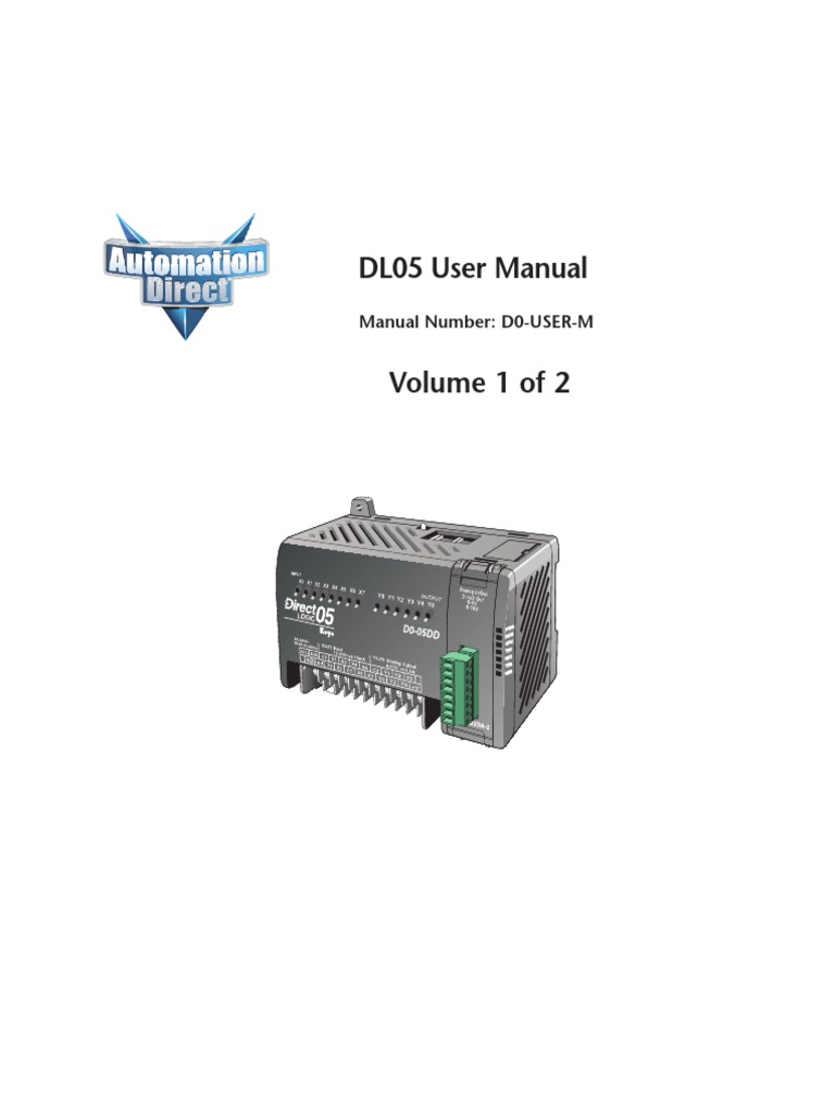 DL05 User Manual | PDF | Programmable Logic Controller | Input/Output