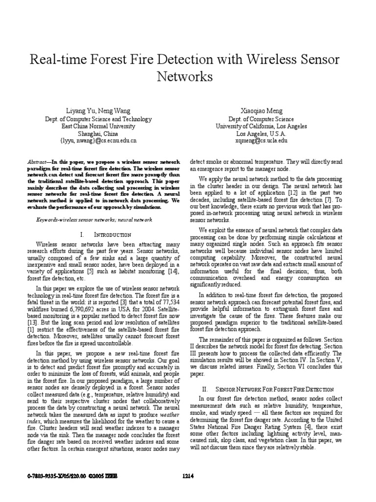 Realtime Forest Fire Detection With Wireless Sensor Networks | Download ...