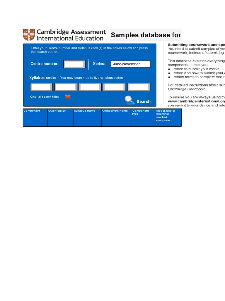 Cambridge Samples Database Overview | PDF | Test (Assessment) | Cognition